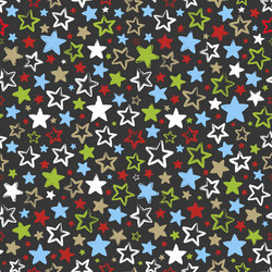 Seamless pattern with shining stars on blue Vector Image