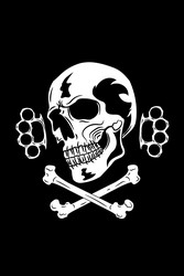 Knife bite skull Royalty Free Vector Image - VectorStock