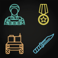 War and military icon set Royalty Free Vector Image