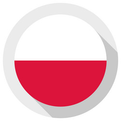 Poland flag on a white Royalty Free Vector Image
