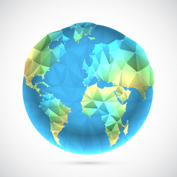 Polygonal world map Royalty Free Vector Image - VectorStock