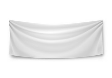 White Horizontal Banner Mockup Royalty Free Vector Image