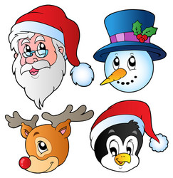 Christmas characters without face Royalty Free Vector Image