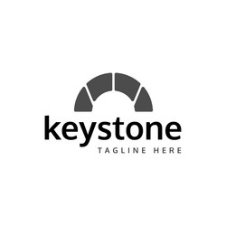Simple keystone logo design Royalty Free Vector Image