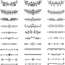 Hand Drawn Line Dividers & Borders Royalty Free Vector