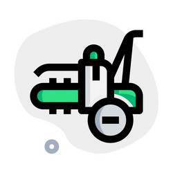 Walk behind trencher for digging trenches Vector Image