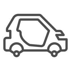 Car frame with suspension thin line icon Vector Image