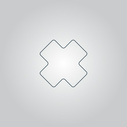 Cross sign Royalty Free Vector Image - VectorStock