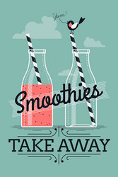 Smoothie flyers colorful smoothies poster fresh Vector Image