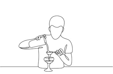 Bartender Line Drawing Vector Images (over 200)