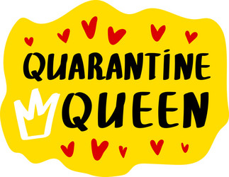 Prom queen calligraphy hand lettering with gold Vector Image