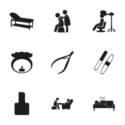 Thai massage icon set Royalty Free Vector Image