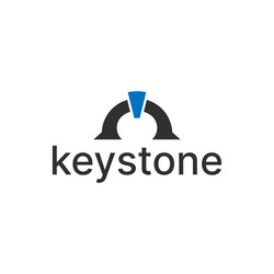 Simple keystone logo design Royalty Free Vector Image