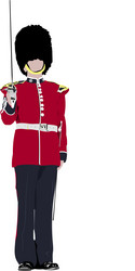 Queens guard Royalty Free Vector Image - VectorStock