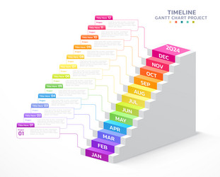 Stair arrow infographic timeline template Vector Image