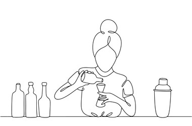 Bartender Line Drawing Vector Images (over 200)