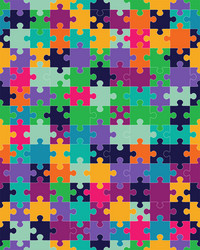 Colorful puzzle seamless Royalty Free Vector Image