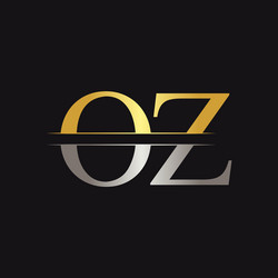 Initial monogram letter oz logo design template Vector Image