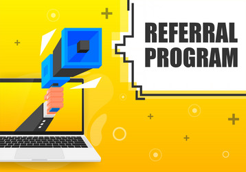 Referral program banner template marketing flyer Vector Image