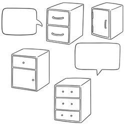 Set of drawer Royalty Free Vector Image - VectorStock