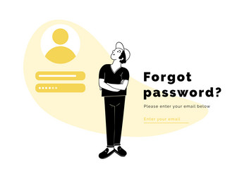 Man with password Royalty Free Vector Image - VectorStock