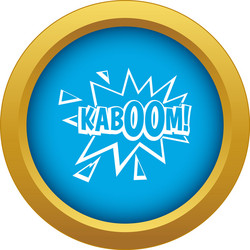 Kaboom comic book explosion icon outline style Vector Image