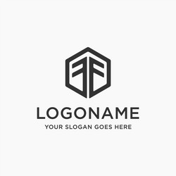 Ff triangle logo Royalty Free Vector Image - VectorStock