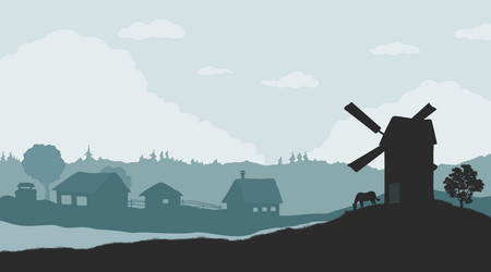 Rural Silhouette Vector Images (over 18,000)