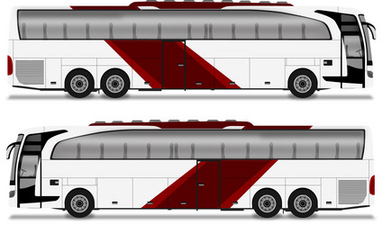 Electric bus at the charging station a new type Vector Image