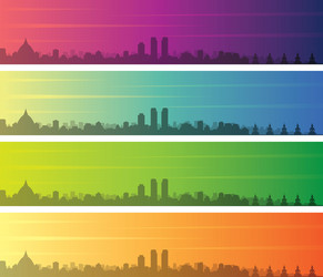 Colombo skyline event banner Royalty Free Vector Image