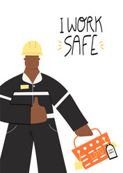 Industrial Safety First Man Vector Images (over 140)