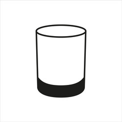 Empty glass in simple monochrome style icon Vector Image