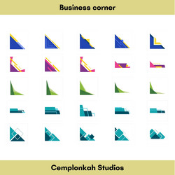 Business corner Royalty Free Vector Image - VectorStock