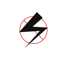 Electrical hazard sign no lightning or thunder Vector Image