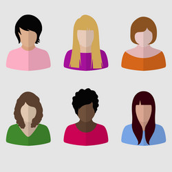 Hand drawn different people icons pack Royalty Free Vector