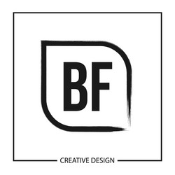Initial letter bf logo template design Royalty Free Vector
