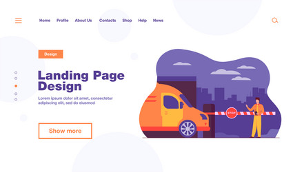 Parking lot security Royalty Free Vector Image