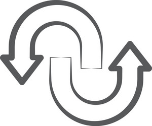 Syncing arrows Royalty Free Vector Image - VectorStock