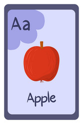 Flashcard Alphabet a is for Apple Vector Images (99)