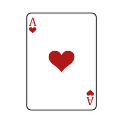 Ace of spades playing card Royalty Free Vector Image