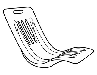 Cartoon cute doodle deck chair summer beach Vector Image