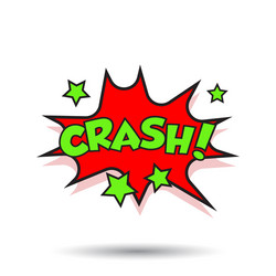 Crash comic sound effects bubble speech Royalty Free Vector