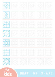 Draw the shapes education game for children Vector Image