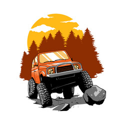 Off-road car artwork Royalty Free Vector Image