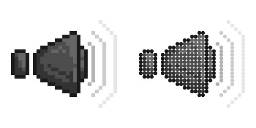 Linear icon musical speakers with sound wave Vector Image