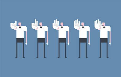 Boxing referee count sports umpire judge in ring Vector Image