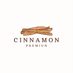 Cinnamon logo icon design Royalty Free Vector Image