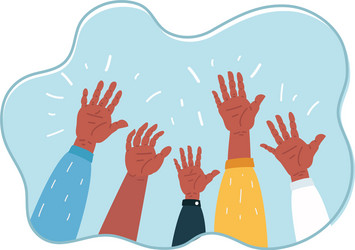 Hand up raising Royalty Free Vector Image - VectorStock