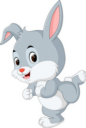 Cute baby rabbit cartoon Royalty Free Vector Image