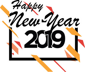 Happy new year logo banner Royalty Free Vector Image